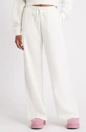 Bp. Wide Leg Fleece Sweatpants - Ivory