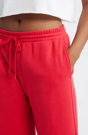 Bp. Wide Leg Fleece Sweatpants - Red Lipstick
