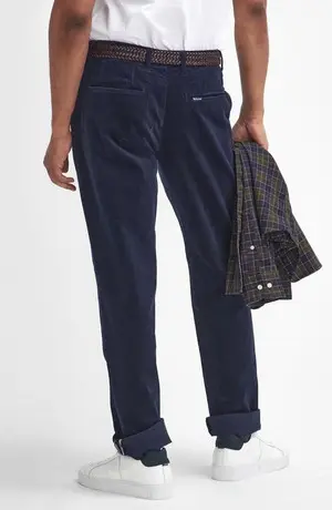 Barbour Corduroy Tailored Fit Trousers - Navy