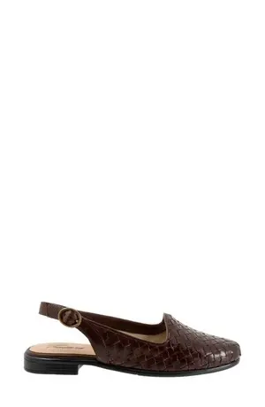 Trotters Lea Slingback Flat - Dark Brown