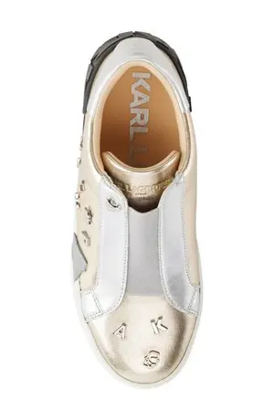 Karl Lagerfeld Paris Mavise Sneakers - Gold/ Silver