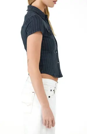 BDG URBAN OUTFITTERS Polly Pinstripe Denim Shirt