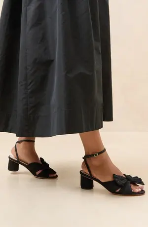 LOEFFLER RANDALL Dahlia Knotted Sandal - Black