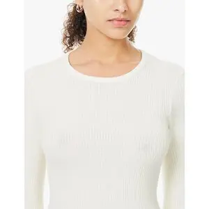 AGOLDE Alma Shrunken Crewneck Top - Oatmilk