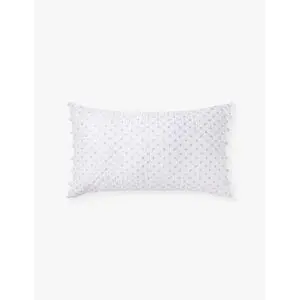 THE WHITE COMPANY Brittany Small Rectangular Cotton-voile Cushion - White/grey