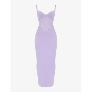 House Of Cb Breeze Corseted Maxi Dress - Orchid