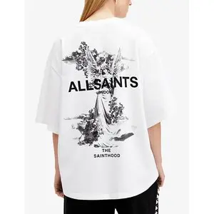 ALLSAINTS Guardian Graphic-print Relaxed-fit Cotton T-shirt - White