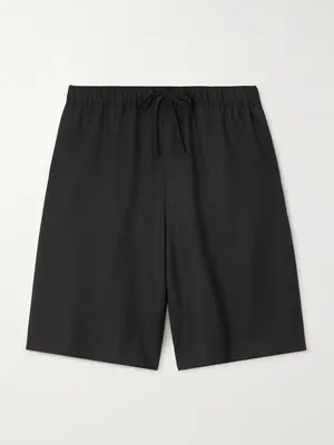 THE ROW Stanton Wool-twill Wide-leg Shorts
