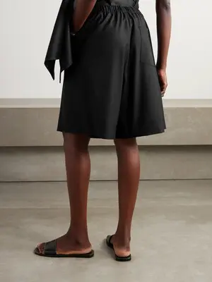 THE ROW Stanton Wool-twill Wide-leg Shorts
