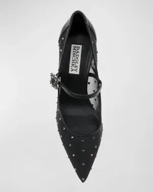 Badgley Mischka Antonia Crystal Mesh Pumps