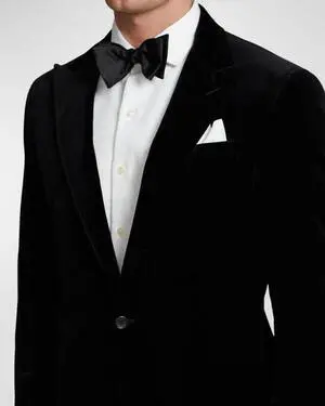 Polo Ralph Lauren Apos;s Tailored Velvet Evening Jacket - Black