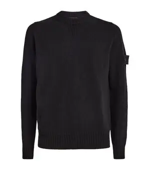 Stone Island Stone Island Ghost Piece Virgin Wool Sweater Black