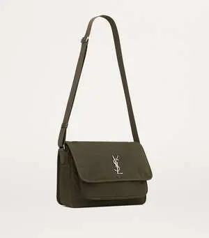 Saint Laurent Cotton Canvas Niki Messenger Bag - Green