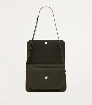 Saint Laurent Cotton Canvas Niki Messenger Bag - Green