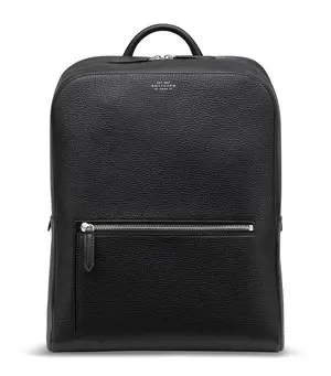 Smythson Ludlow Leather Backpack Black