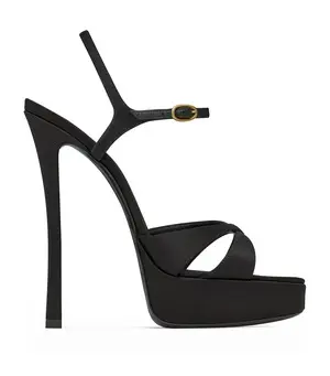 Saint Laurent Debbie Platform Sandals - Black