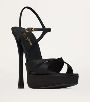 Saint Laurent Debbie Platform Sandals - Black