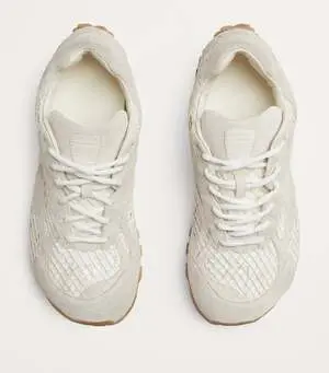 Bottega Veneta Orbit Criss-cross Sneakers - White