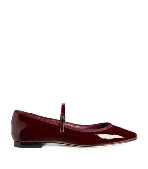Paige Patent Leather Jolie Ballet Flats - Burgundy