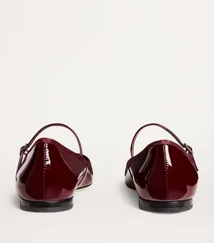 Paige Patent Leather Jolie Ballet Flats - Burgundy