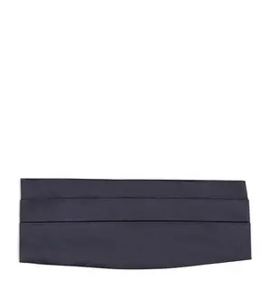 Giorgio Armani Silk Cummerbund - Blue
