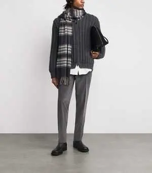 Corneliani Wool-cashmere Zip-up Sweater