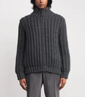 Corneliani Wool-cashmere Zip-up Sweater