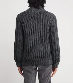 Corneliani Wool-cashmere Zip-up Sweater