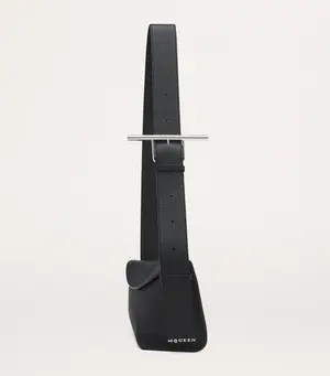 Alexander McQueen Leather Sling Bag - Black