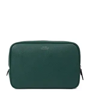 Smythson Smythson Panama Leather Tech Organiser Pouch Green