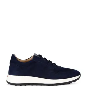 TOD'S Suede Low-top Sneakers - Navy