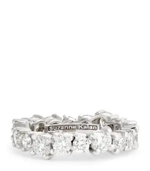 SUZANNE KALAN Gold And Diamond Eternity Ring - White