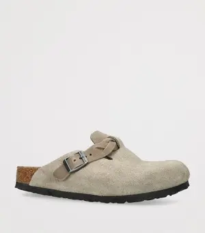 BIRKENSTOCK Leather Boston Clogs - Brown