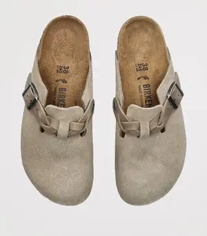 BIRKENSTOCK Leather Boston Clogs - Brown