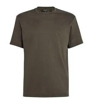 Giorgio Armani Cotton Interlock Logo T-shirt Green