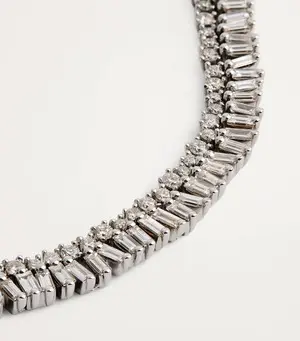 SUZANNE KALAN Gold And Diamond Tennis Necklace
