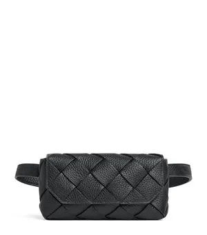 Bottega Veneta Leather Diago Belt Bag - Grey