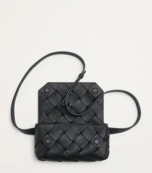 Bottega Veneta Leather Diago Belt Bag - Grey