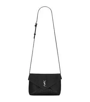 Saint Laurent Cassandre Envelope Messenger Bag - Black
