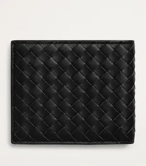 Bottega Veneta Intrecciato Leather Picolo Bi-fold Wallet - Grey