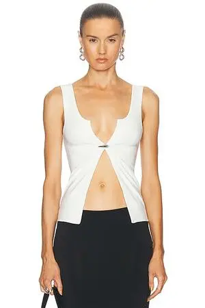 GRACE LING Shark Teeth Tank Top