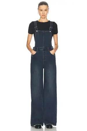 GRLFRND Sadie Wide Leg Overalls Jeans