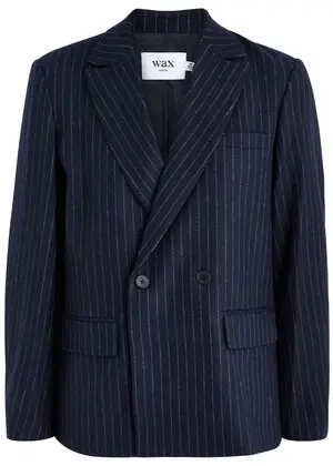 WAX LONDON Gekko Pinstriped Wool-blend Blazer