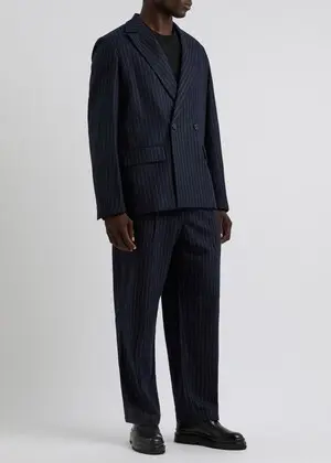 WAX LONDON Gekko Pinstriped Wool-blend Blazer