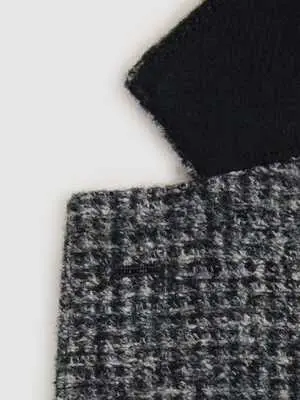 REISS Mineral Tweed Single-breasted Blazer With Wool