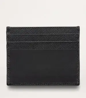 Prada Re-nylon Saffiano Card Holder - Black