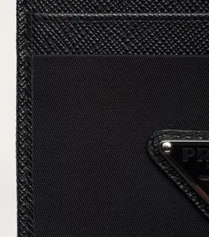 Prada Re-nylon Saffiano Card Holder - Black