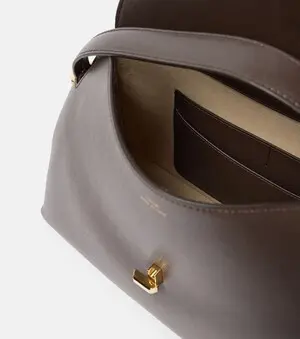 TOTEME T-lock Leather Top-handle Bag - Brown