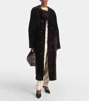 TOTEME T-lock Leather Tote Bag - Brown