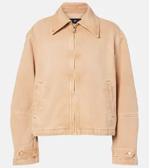 7 For All Mankind Denim Trucker Jacket - Beige